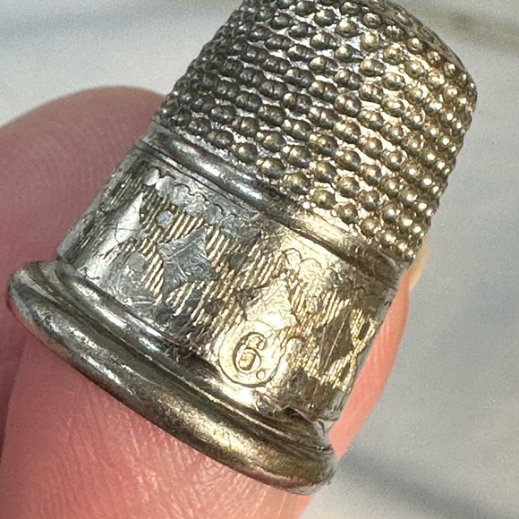 Vintage | Other | Vintage Early Silvertone Thimble Marked Germany 6 ...